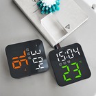 LED Digital Wall Clock Wall Time Temperature Humidity Display ...