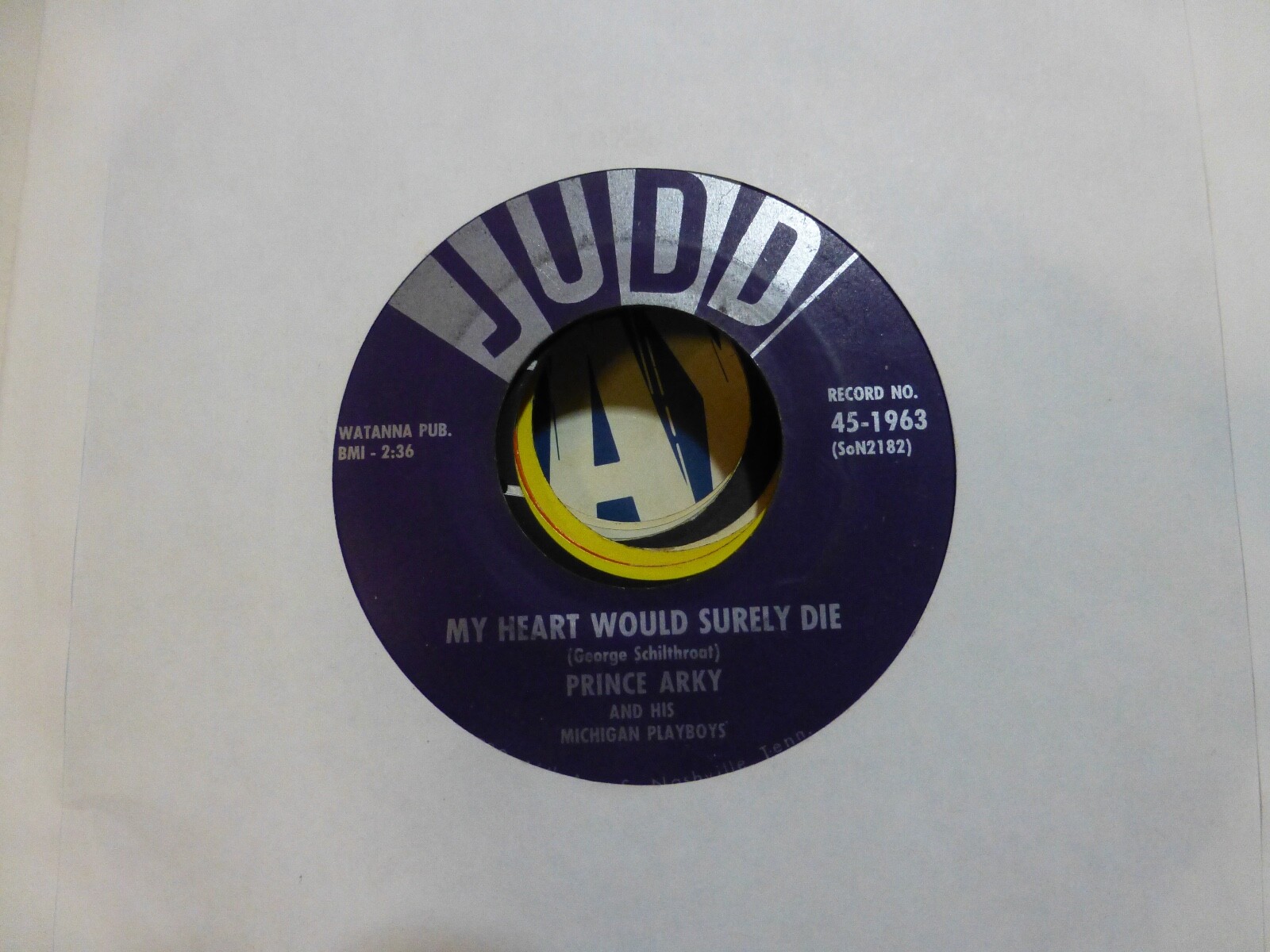 PRINCE ARKY AND MICHIGAN PLAYBOYS I'M PICKIN ON YOU & MY HEART WOULD ...