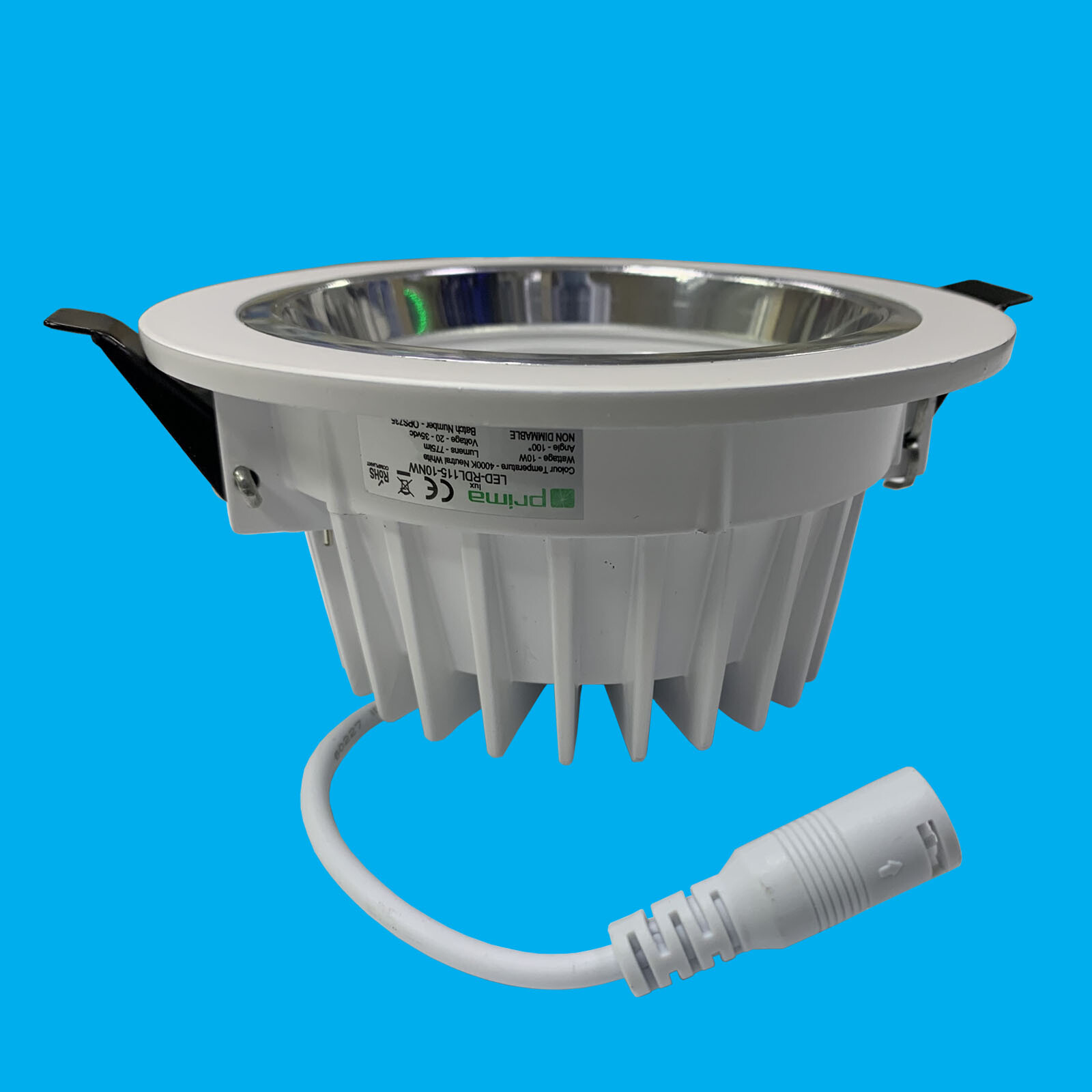 10W Recessed Round LED Ceiling Spot Downlight Lamp Light Fitting 6500K ...