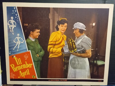 Lobby Card 1944 I'LL REMEMBER APRIL Gloria Jean Edward Brophy in drag ...