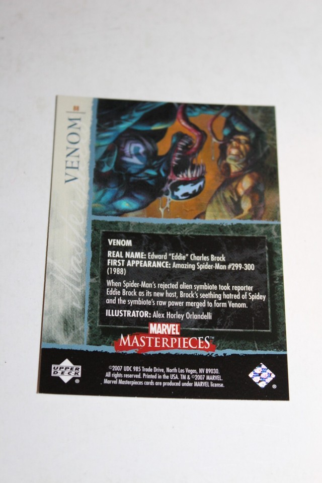 2007 UD Marvel Masterpieces Trading Card Gold Border Parallel Variant ...