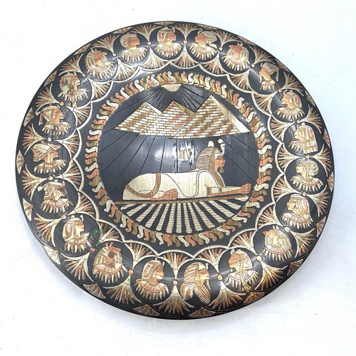 Vintage Large Handmade Copper Brass Metal Wall Plaque Egyptian Pyramids ...