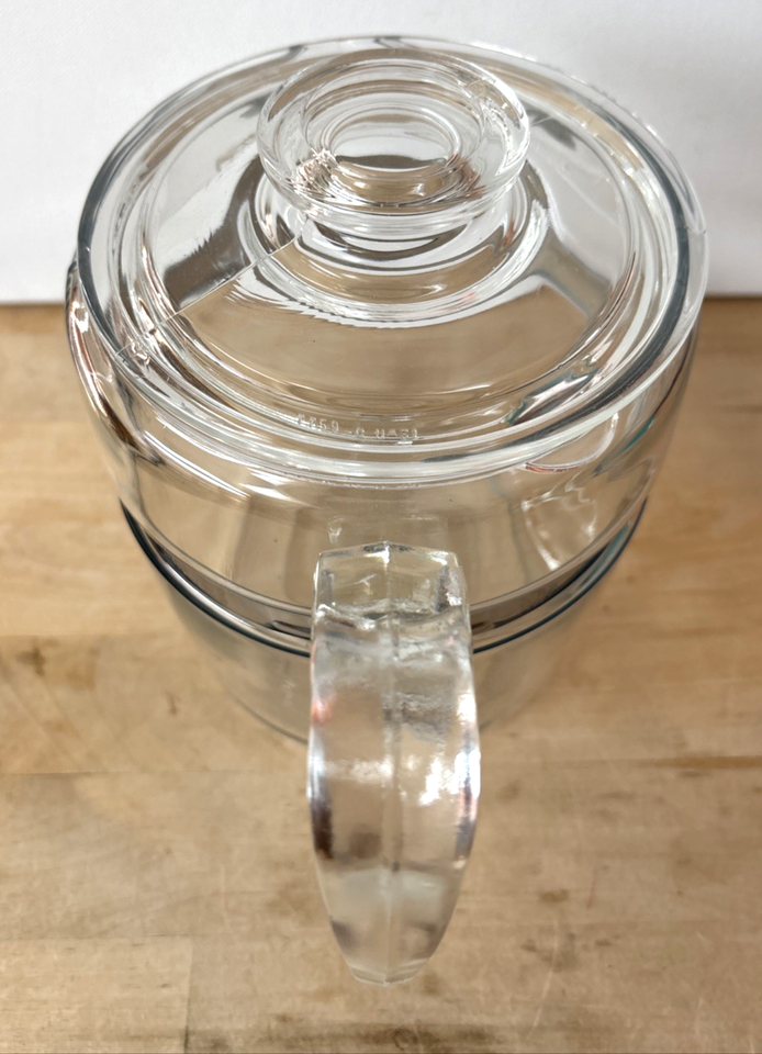 Pyrex 7759-9 Flame Ware Glass 9 Cup Percolator Coffee Pot. Lid Has Chip ...
