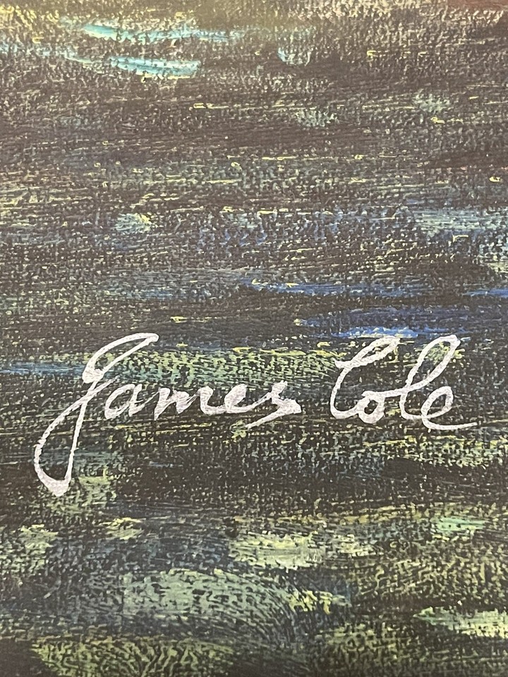 ORIG Oil on Canvas Signed James Cole Venetian Canal Bold Beautiful ...