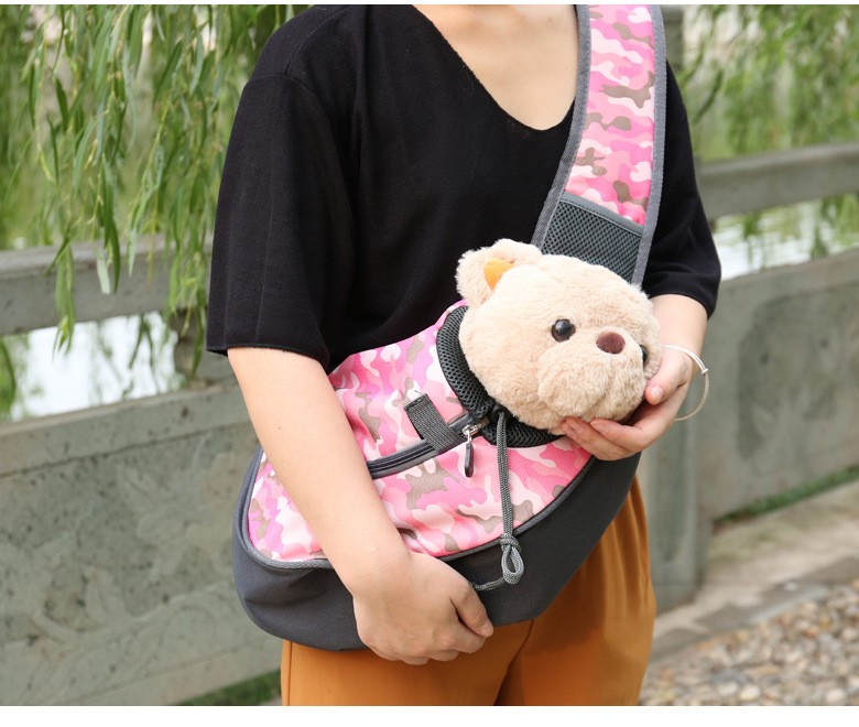 Elosung Yellow Dog Pattern Lightweight Single Shoulder Pet Sling Bag ...