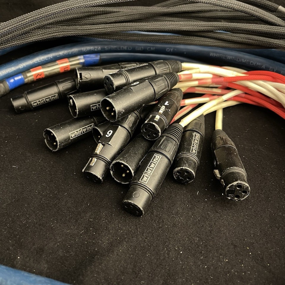 Whirlwind Cable 24ft 8x8 XLR Male Female 16 channel Snake connector ...