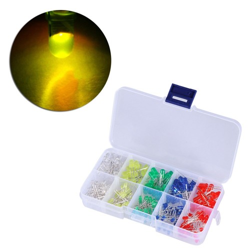 250 PCS/10Set LED Light Emitting Diode Assortment Kits for Models Bulb ...