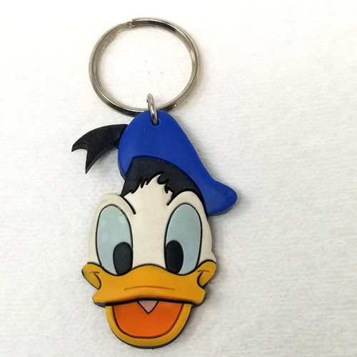 Donald Duck Keychain Blue Hat Front Profile Bill Open 1990s Plastic | eBay