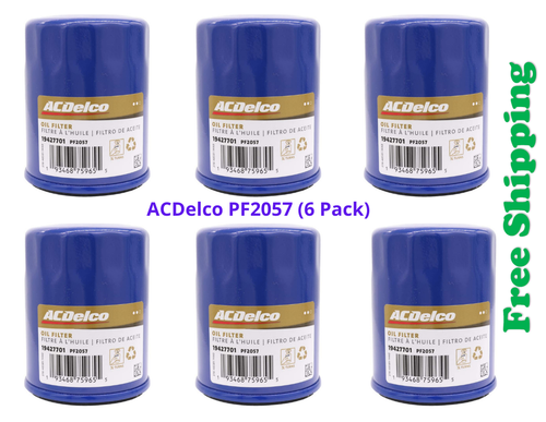 ACDelco PF2057 Oil Filter GM Original Equipment (6 Pack) FREE SHIPPING ...