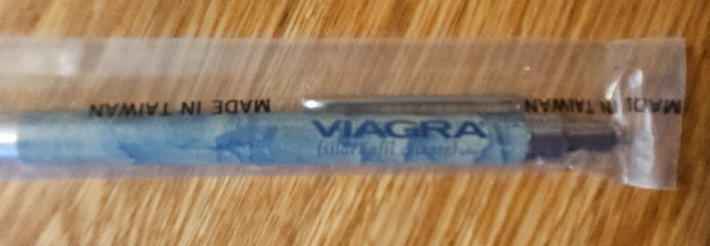 Collectible Viagra Pharmaceutical Rep Promo Pen Blue/Teal Swirl Pattern ...