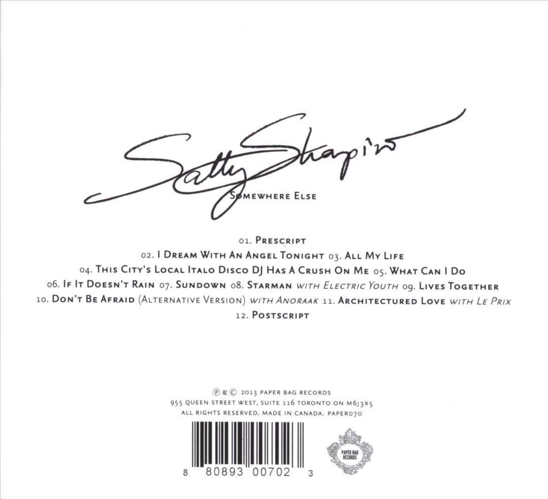 SALLY SHAPIRO SOMEWHERE ELSE NEW CD 880893007023| eBay