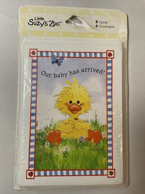 Suzy’s Zoo Witzy Duck Our Baby Has Arrived! Vintage Announcement 8 ...