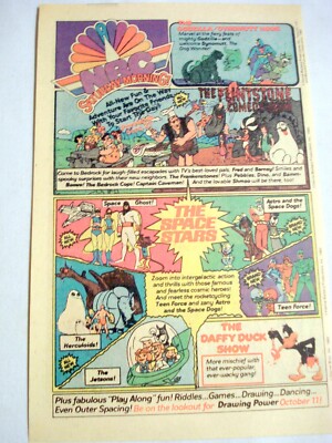 1980 Ad NBC Saturday Morning Cartoons Godzilla Jetsons Herculoids ...