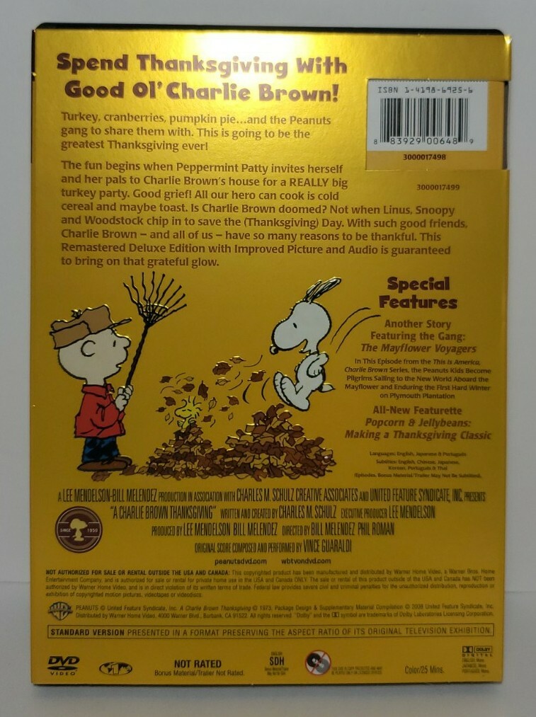 A Charlie Brown Thanksgiving Dvd