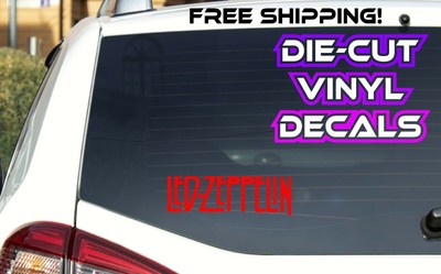 RED Led Zeppelin Vinyl Sticker Decal for car or truck windows, fridge ...
