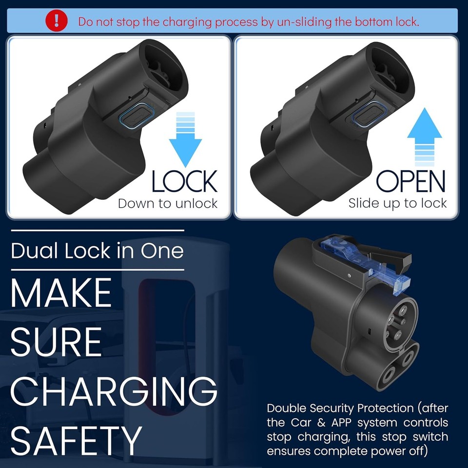 NACS to CCS1 EV Charging Adapter Tesla V3/V4 Supercharger 500A 1000V ...