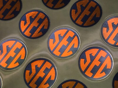 SEC AUBURN TIGERS Chrome Football Helmet Decals Qty (2) 1.25" FULL Size ...