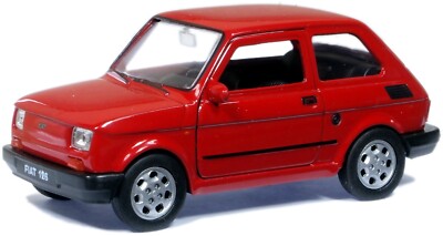 WELLY DieCast 1:34 FIAT 126p POLISH "MALUCH" RED New Model Car Metal in ...