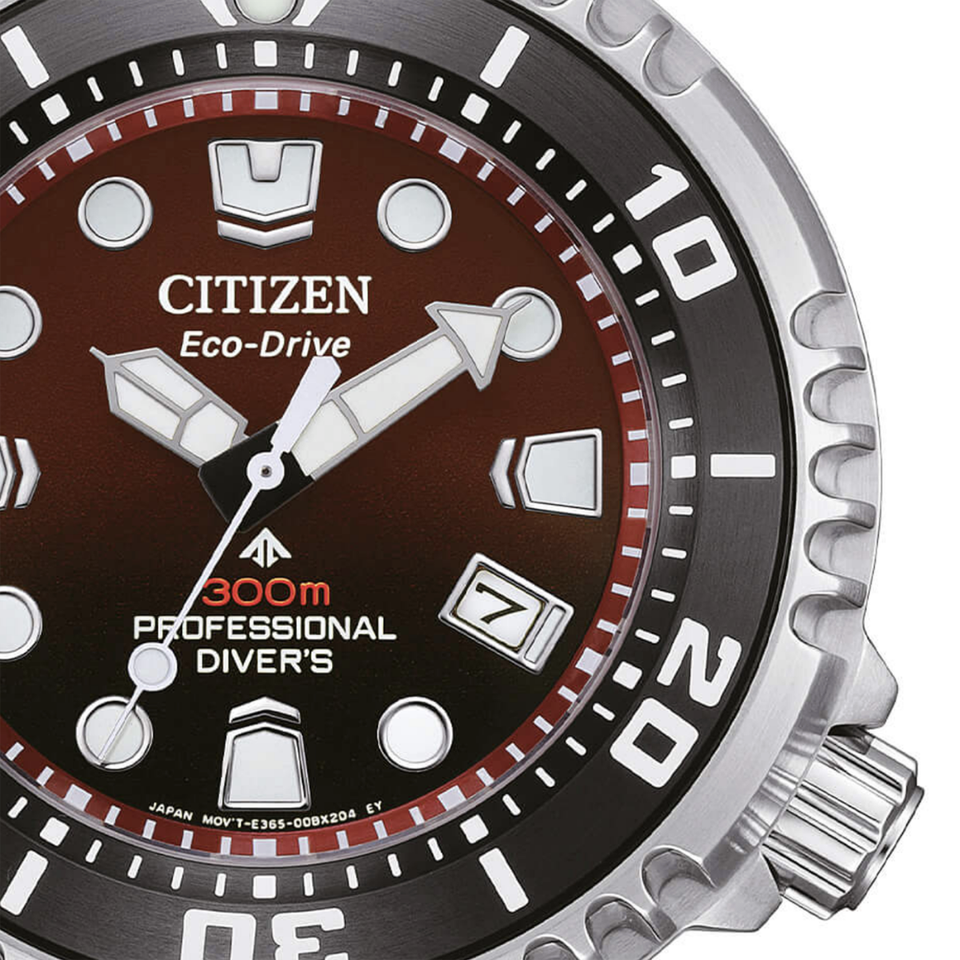 Citizen Watch Promaster Eco Drive Red Professional Diver 300mt BN1024 ...