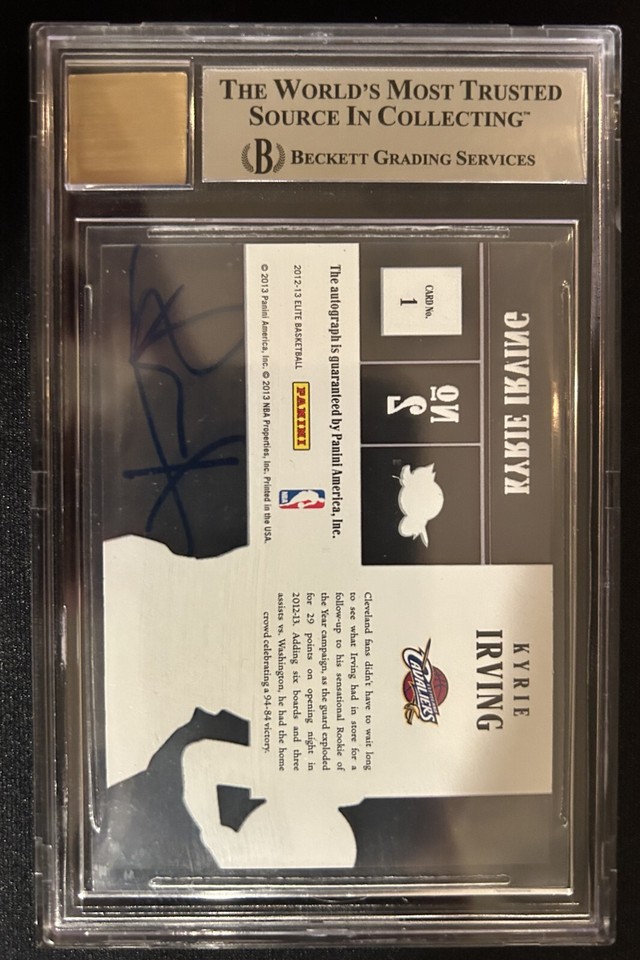 2012-13 Panini Elite Rookie Inscriptions Kyrie Irving Auto RC Acetate ...
