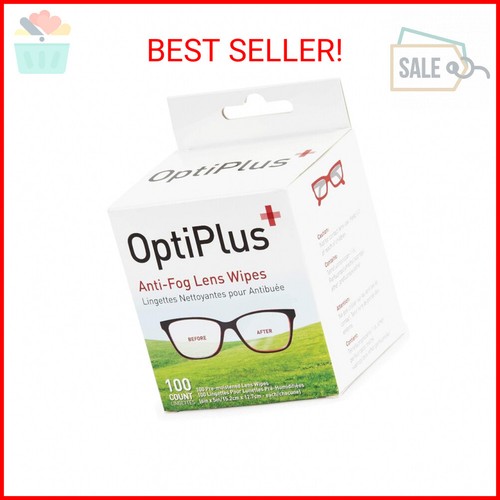 OptiPlus Anti Fog Pre-Moistened Cleaning Wipes for Glasses, Screens ...
