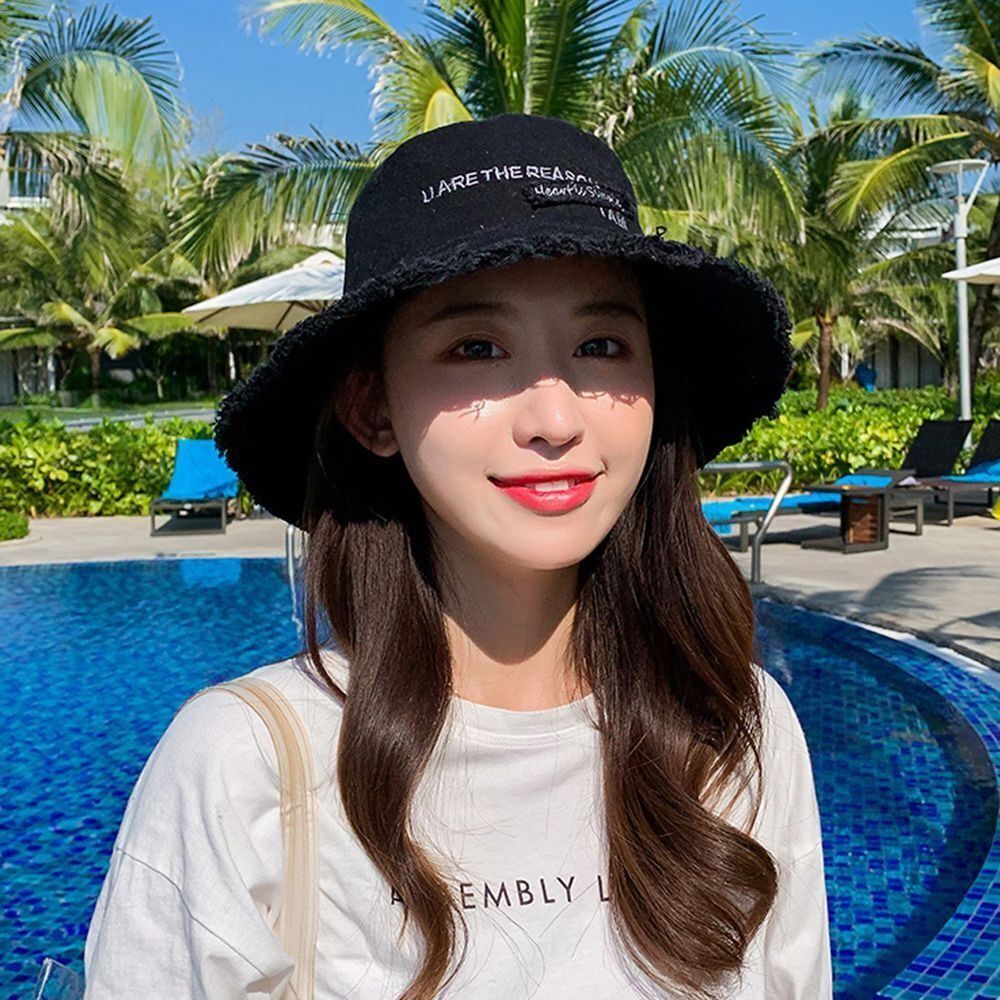 Solid Color Sun Hats Breathable Bucket Hats Fashion Beach Cap Summer | eBay