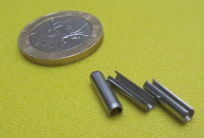 18-8 Stainless Steel Slotted Metric Spring Pin M3 Dia x 12 mm Length ...