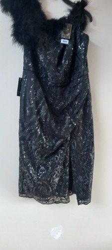 Lipsy Vip Collection Black Sequence Dress Size 16 RRP-£140 | eBay UK