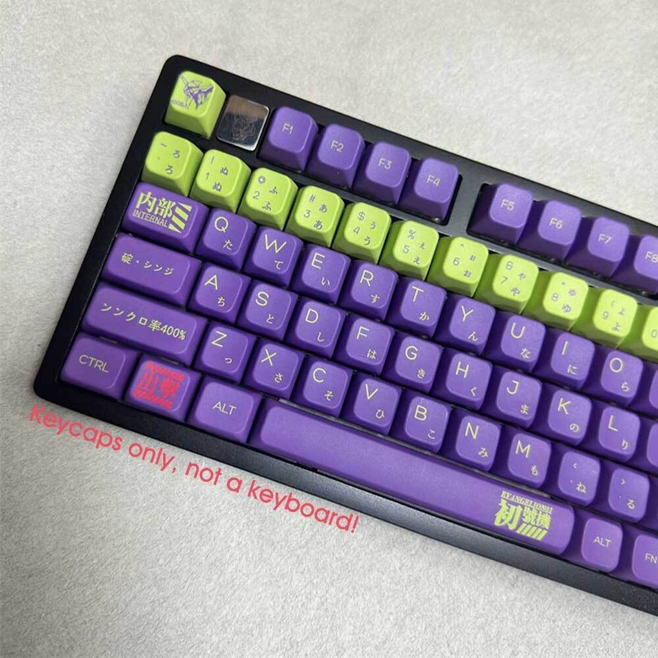 NEON GENESIS EVANGELION EVA-01 Mecha-01 Keycaps PBT MDA for Mechanical ...