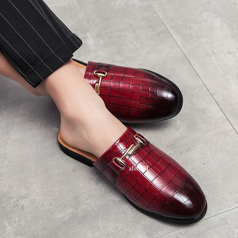 Men Casual Business Shoes Half Loafers Slides Slippers Footwear Plus ...