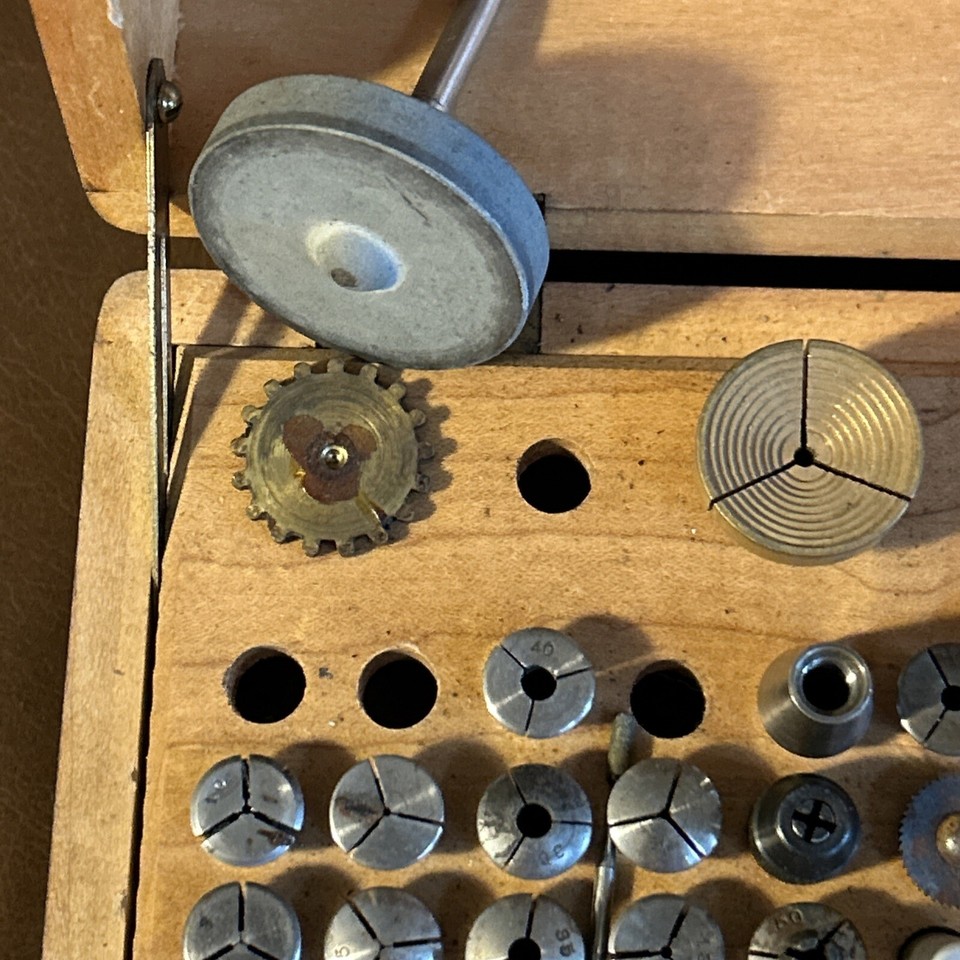 Vintage Watchmakers Lathe Chuck Collet Set. Unmarked, various sizes ...