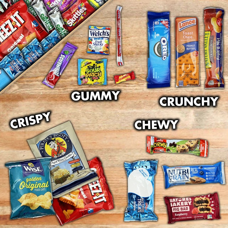 Cookies Chips Candy Snacks Care Package Variety Pack 20 Count Snack ...