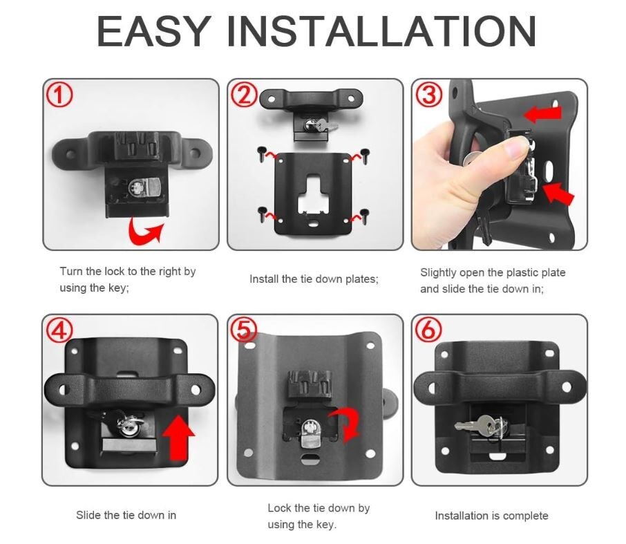 Ford F-150 2015-2024 Truck Bed Accessory BoxLink Tie Down Cleats 4 W ...