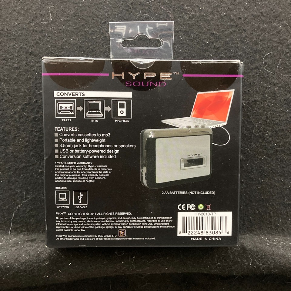 USB Portable Tape to MP3 Converter from Hype Sound NEW in Factory Box | eBay
