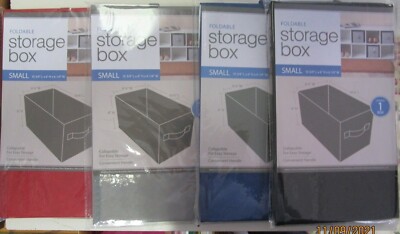 FOLDABLE STORAGE BOX..4 COLORS TO CHOOSE FROM..10 3/4" X 6 1/4" | eBay
