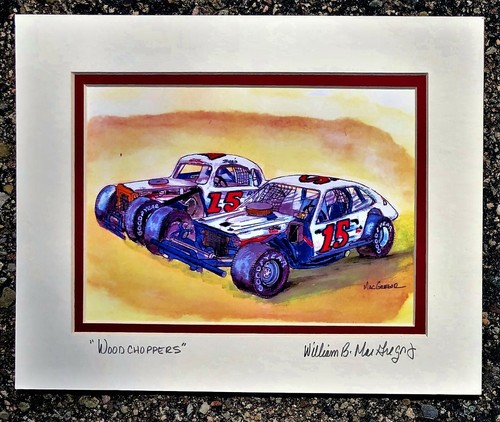 Woodchoppers art print Bugs Stevens short track race car driver wall ...