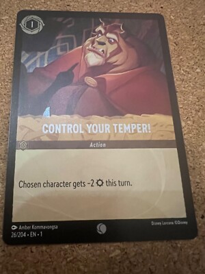 Disney Lorcana 26/204 - Control Your Temper - Common FOIL | eBay