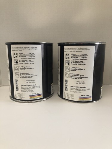 GM/ CHEVY White Pearl code WA800J/u800j/800j Gallon basecoat Paint | eBay