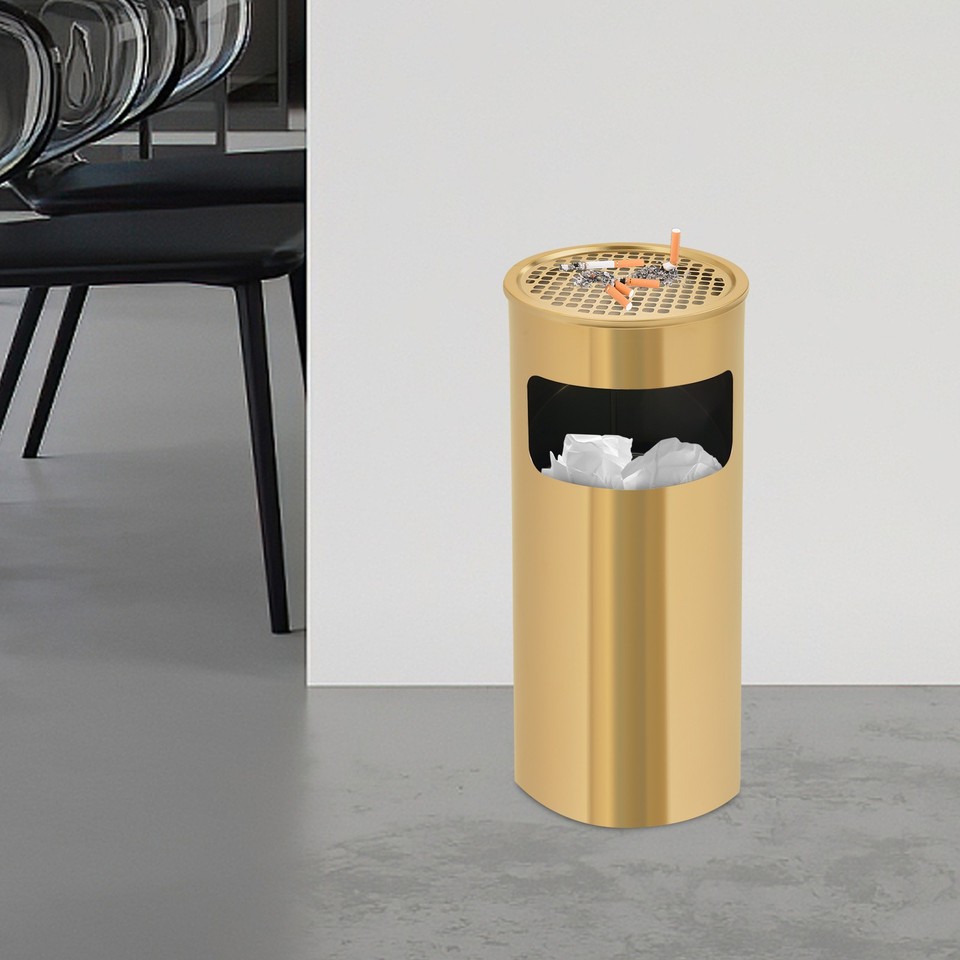 Trash Can Waste Bin Stainless Steel Waste Bin with Removable Inner Bin ...