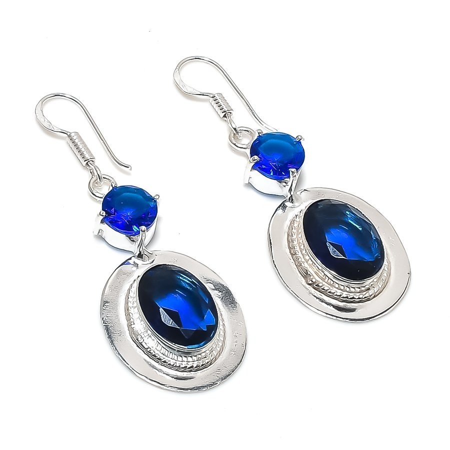 Blue Tanzanite Gemstone Handmade 925 Starling Silver Jewelry Earring ...