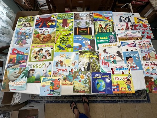 Scholastic 37 SPANISH Grade K-1 Guided Reading Readers Books Level A, B ...