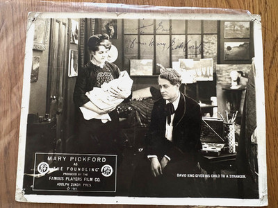 MARY PICKFORD AUTOGRAPHED PHOTOGRAPH "The FOUNDLING" SEPIATONE 10x8 ...
