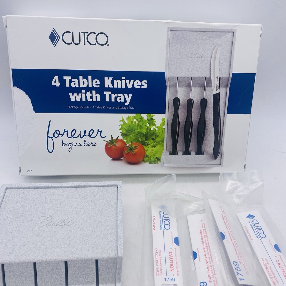 Cutco 4-Piece Table Knife Set 1759 Classic w/ Wall/Drawer Tray New/open ...