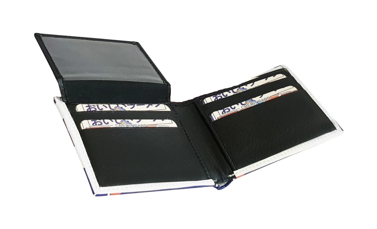 Godzilla Ramen Temple Design Handcrafted Wallet BI-Fold Vegan Leather ...