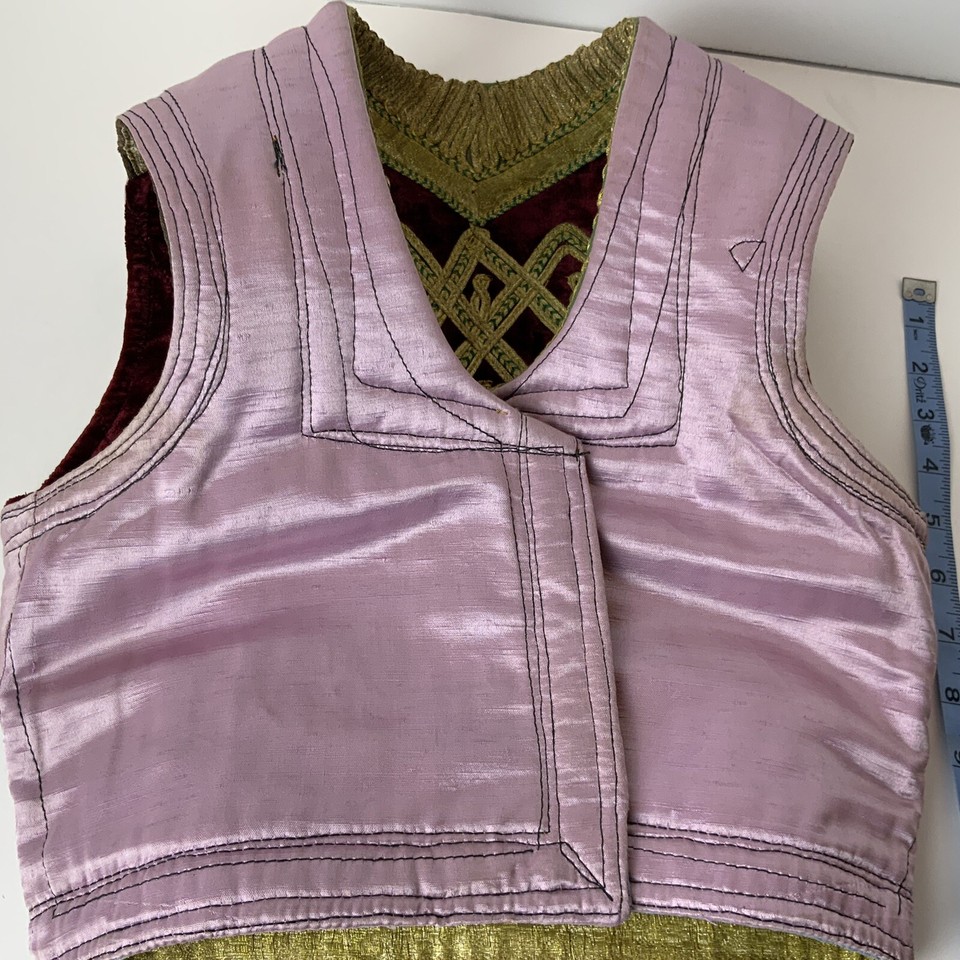 Afghan Made In Pakistan Vest Velvet Metallic Thread Embroidered Folk ...