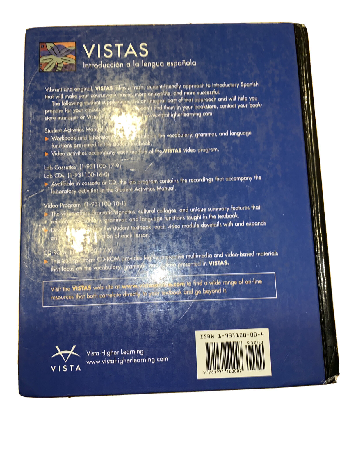 Vistas Student Textbook: Introduccion a la lengua espanola by Donley ...