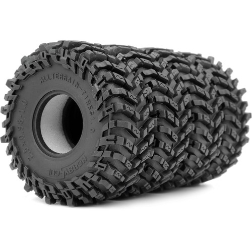 4x RC Soft Sticky 1.0 Tires Tyres 64mm For RC Mud Crawler 1/24 SCX24 1/ ...