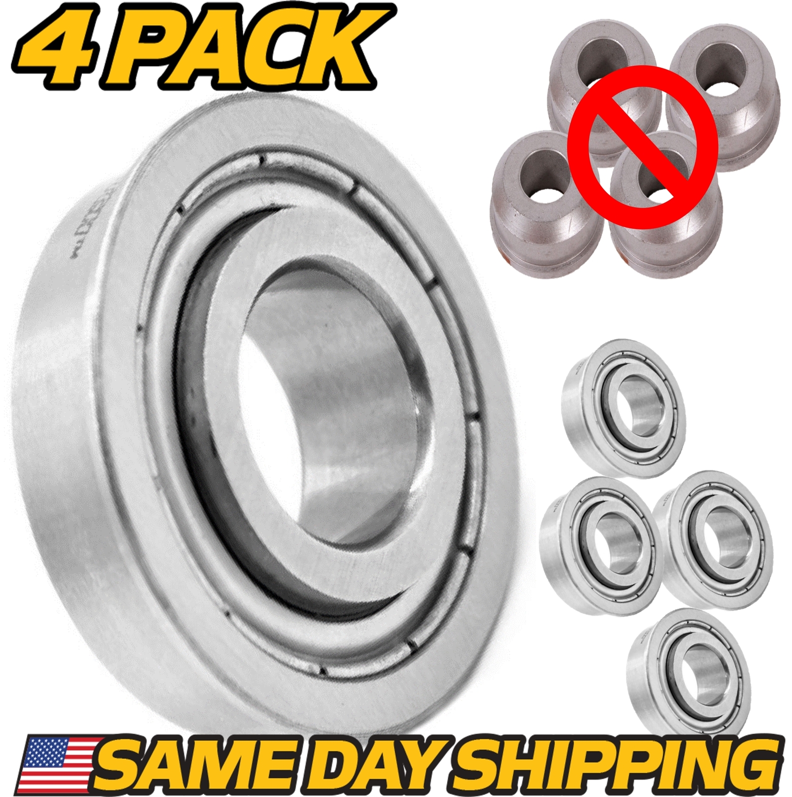 (4 Pack) Bushing to Bearing Conversion Kit fits Snapper 1759320YP ...