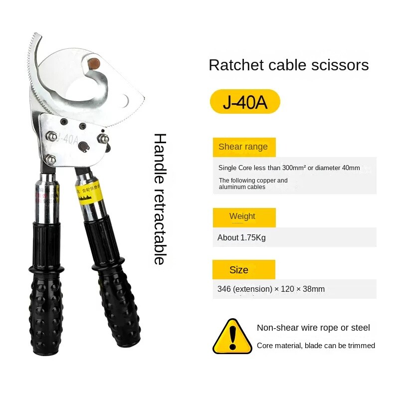 Hydraulic Manual Cable Cutter Multifunctional Gear Cutter Ratchet Cable ...