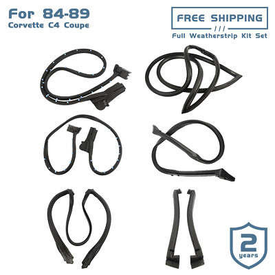 Weather Strip Seal Full Weatherstrip Kit Set For 1984-89 Chevy Corvette ...